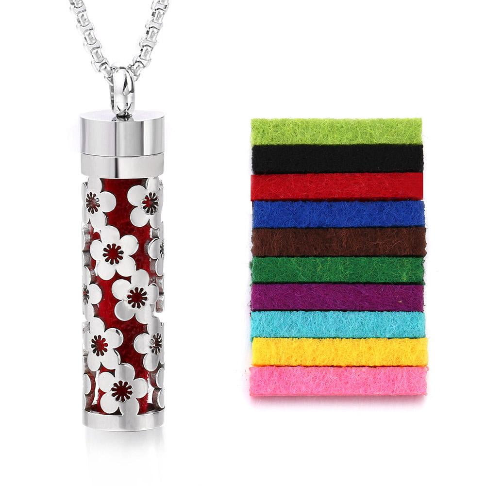 Blarkrus Perfume Locket Necklace, Essential Oil Necklace for Women ...