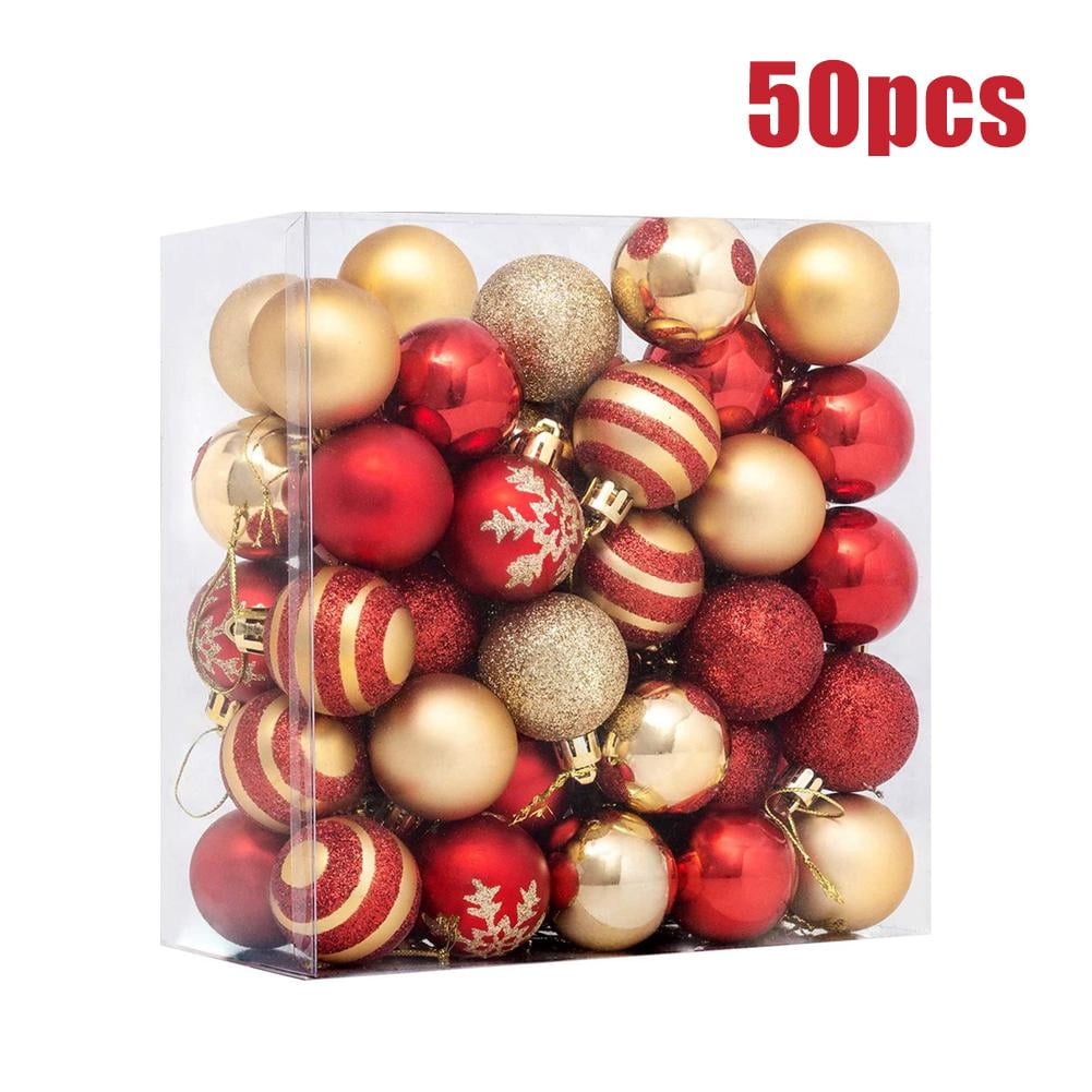 Blarkrus Plastic Christmas Tree Ornaments, 1.6 in Size, 50 Count, Long ...