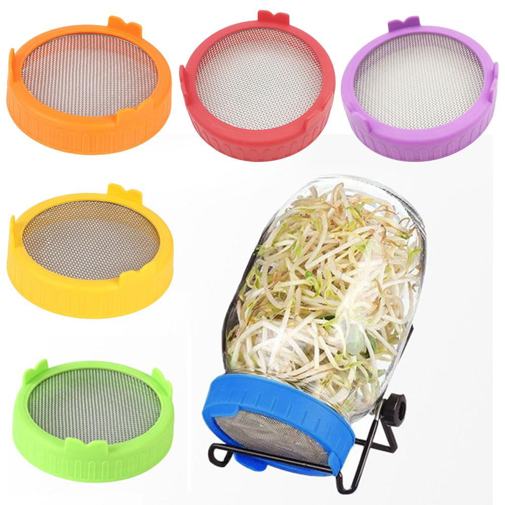 Blarkrus Plastic Sprouting Lid Mesh Sprout Cover Seed Crop Germination ...