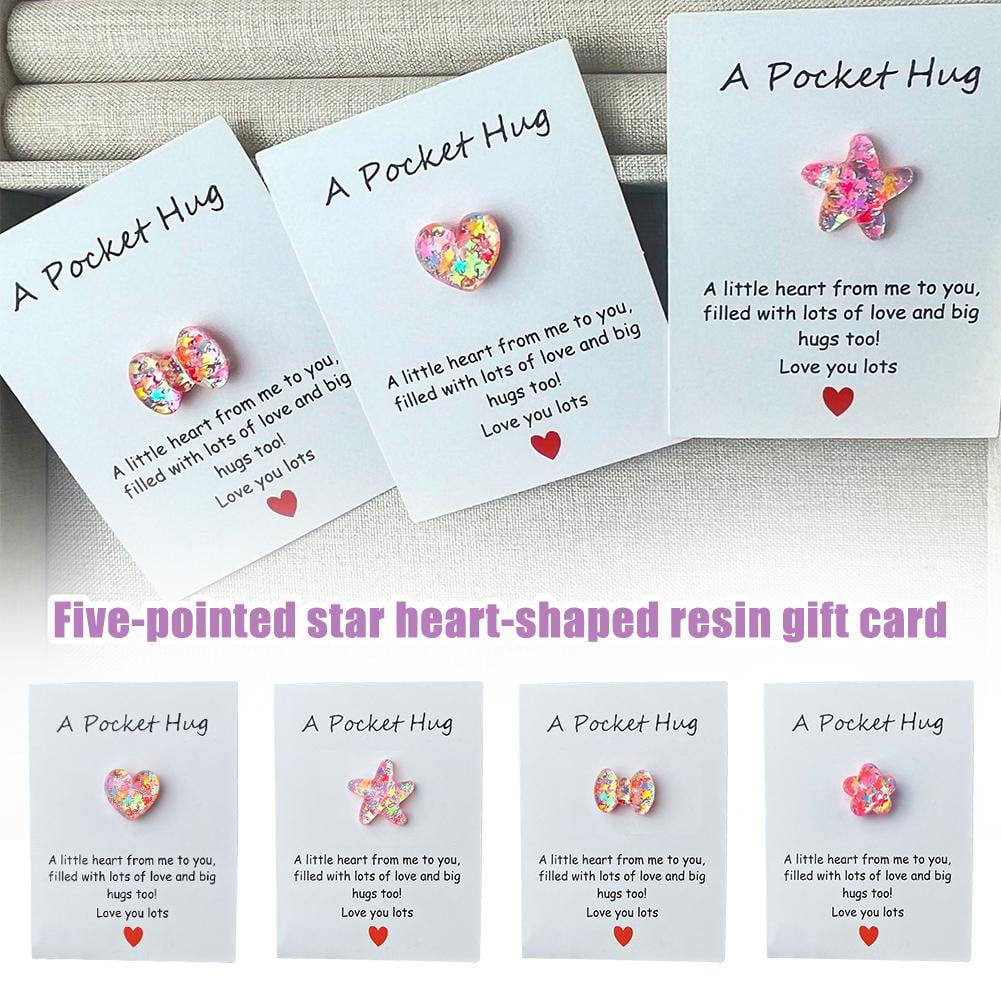 Blarkrus Poet Hug Heart with Grting Cards,Mini Cute Heart Poet Hug ...