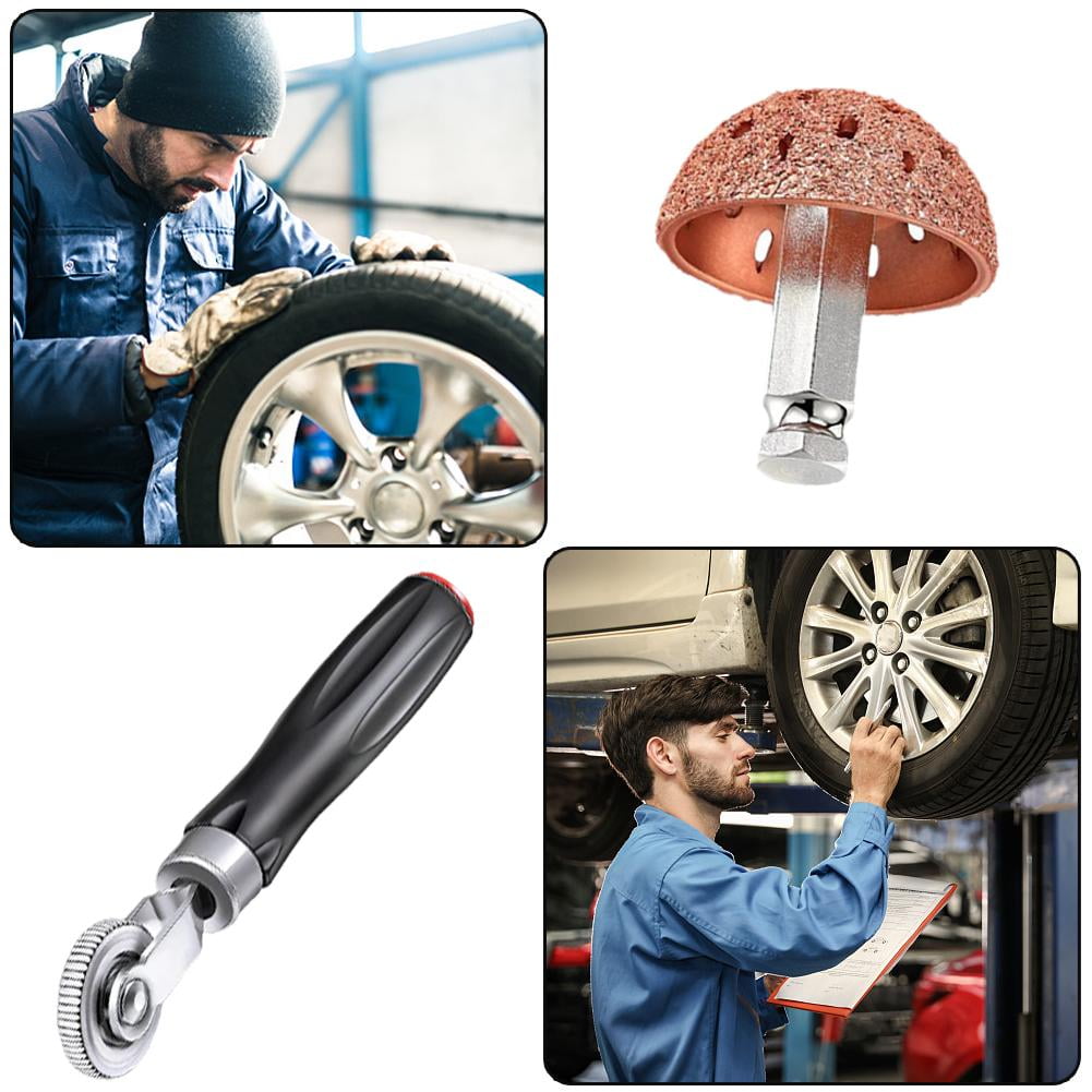 Blarkrus Pressure Wheel + 42mm Grinding Head Tire Repair Pressure Wheel ...