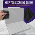Blarkrus Pure Black Microfiber Computer Screen Cleaning Cloth 14*14 ...