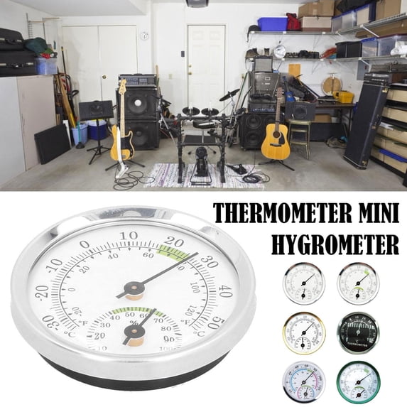 Blarkrus Pure White Household Mini Thermometer And Hygrometer Pointer ...