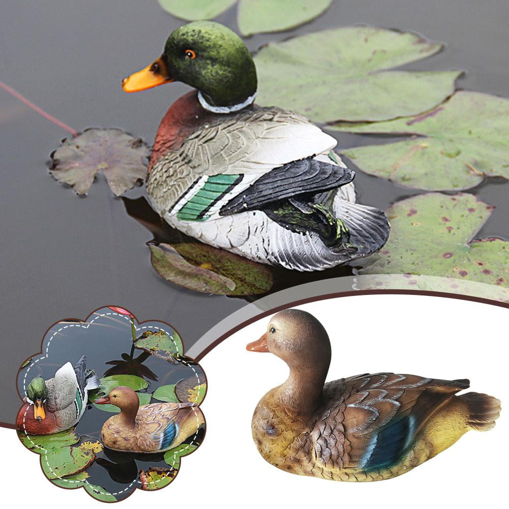 Blarkrus QHUDLV Pond Floating Duck Sculpture,Creative Resin Duck Statue ...