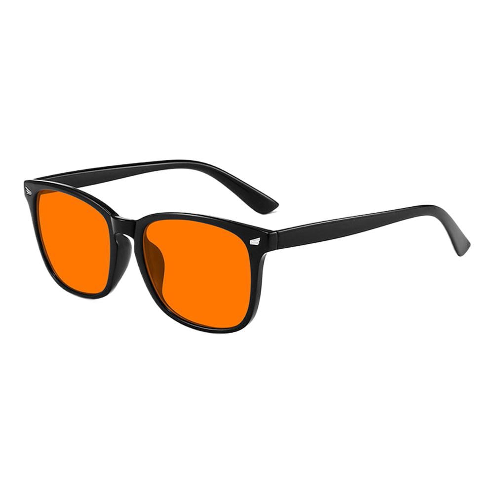 Blarkrus Red Frame Blue Light, Anti-Fatigue Sleep Glasses with Stylish ...