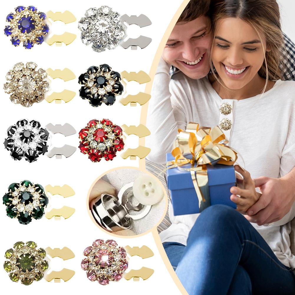 Blarkrus Rhinestone Button Covers,Button Snaps with Pliers Pr for Dr ...