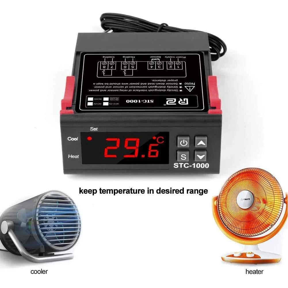 Blarkrus STC-1000 Digital Temperature Controller Thermostat Sensor AC ...