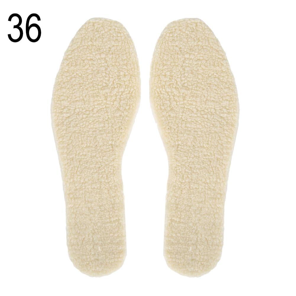 Blarkrus Sheepskin Insoles Soft Warm Winter Thick Inner Soles Wool ...
