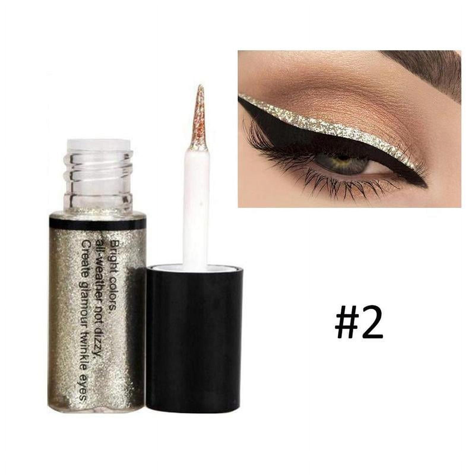 Blarkrus Shiny Eye Liners Makeup Pigment Silver Rose Gold Color Glitter ...