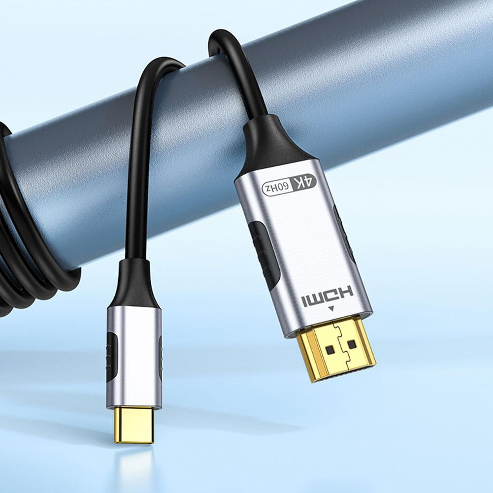Blarkrus Silver Black 4k30hz Type-C To Hdmi Compatible Hd Cable 4k ...