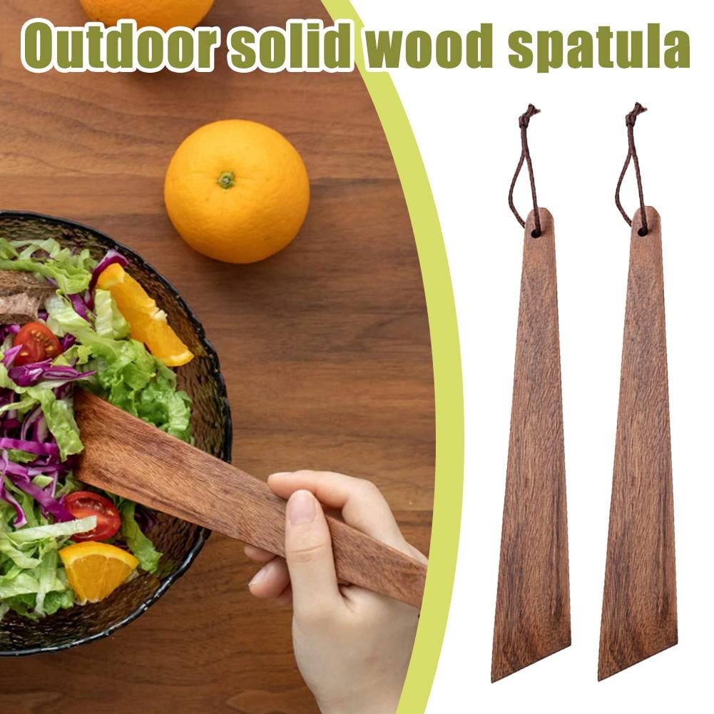 Blarkrus Solid Wood Outdoor Cooking Wooden Shovel Cooking Slanted Mouth ...