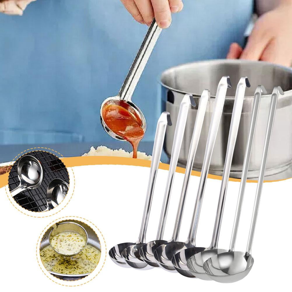 Blarkrus Stainl Stl Ladle Soup Handle Ladle with Pouring Rim,Ergonomic ...