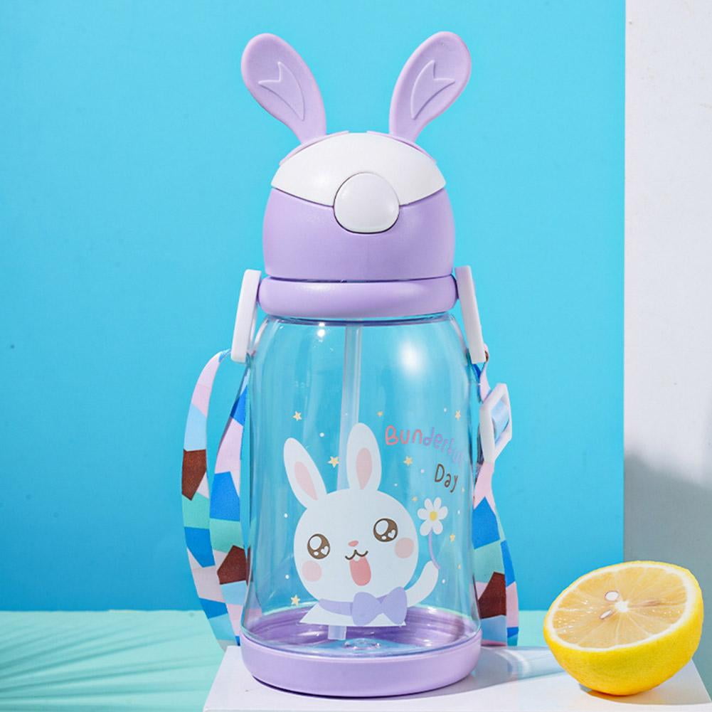Blarkrus Straw Water Bottle Large acity Plastic Portable Drink Bottle ...