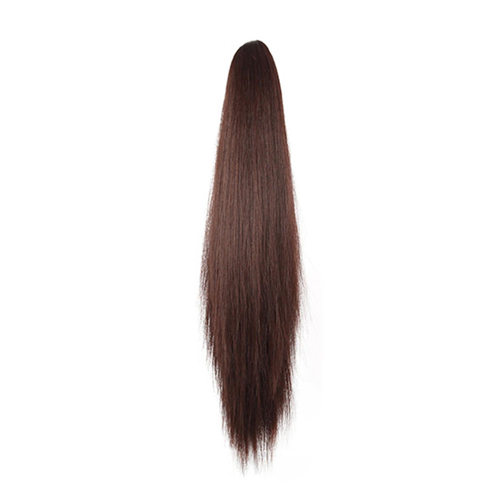 Blarkrus Synthetic Long Straight Claw Ponytail Wigs Clip In Tail *χ σ∫ ...