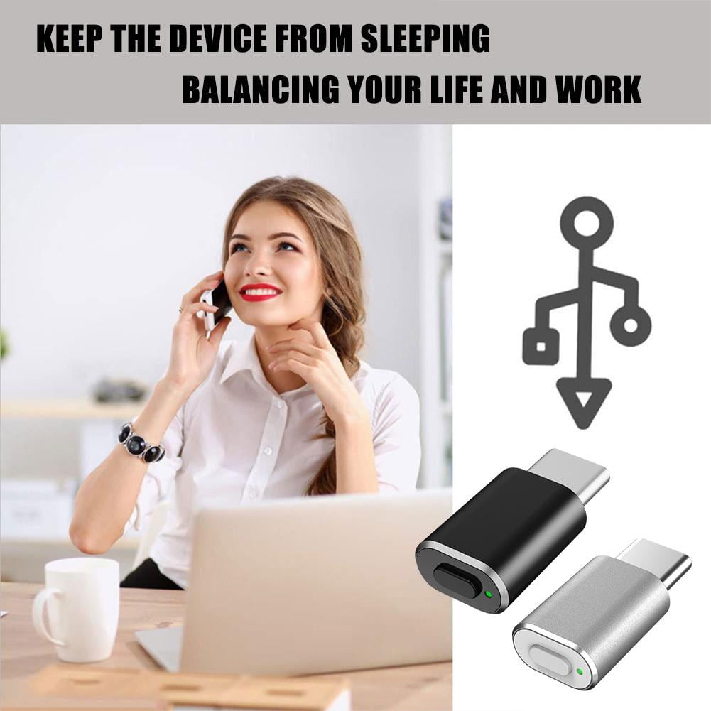 Blarkrus T15 Silver Mouse Mover With Button Anti-Sleep Type-C To ...
