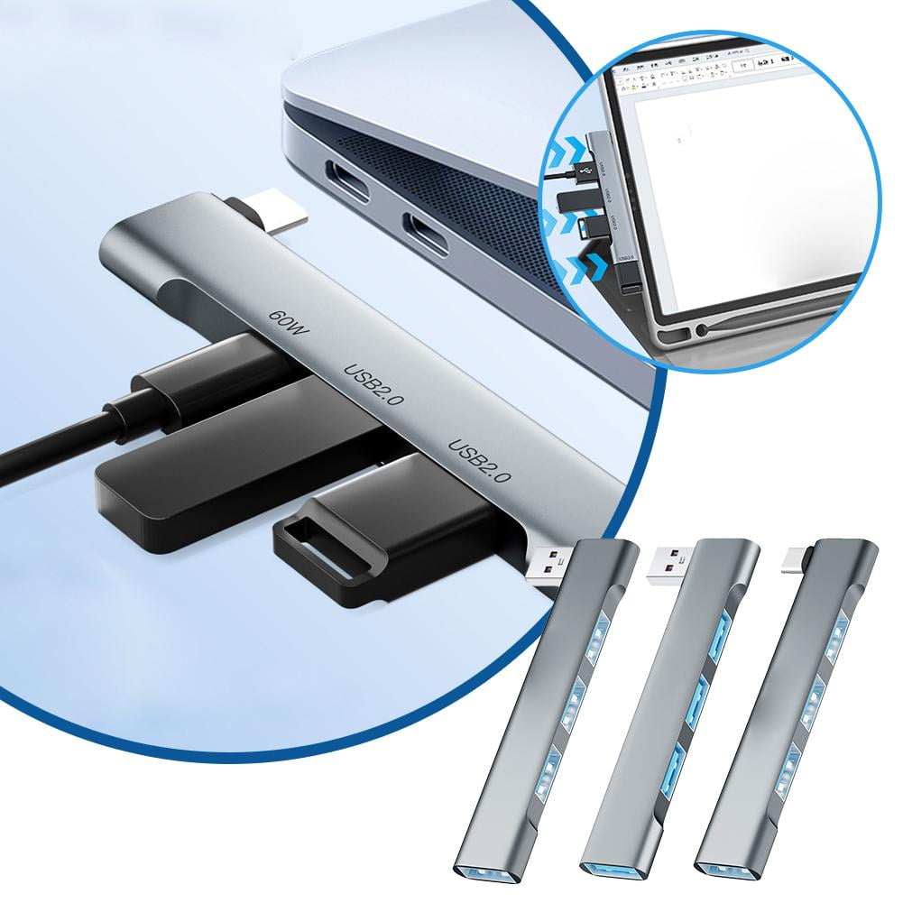 Blarkrus Typec Usb2.0*3+Usb3.0*1 Four-In-One Hub Hub Usb3.0 Expansion Dock Typec Splitter Multi ...