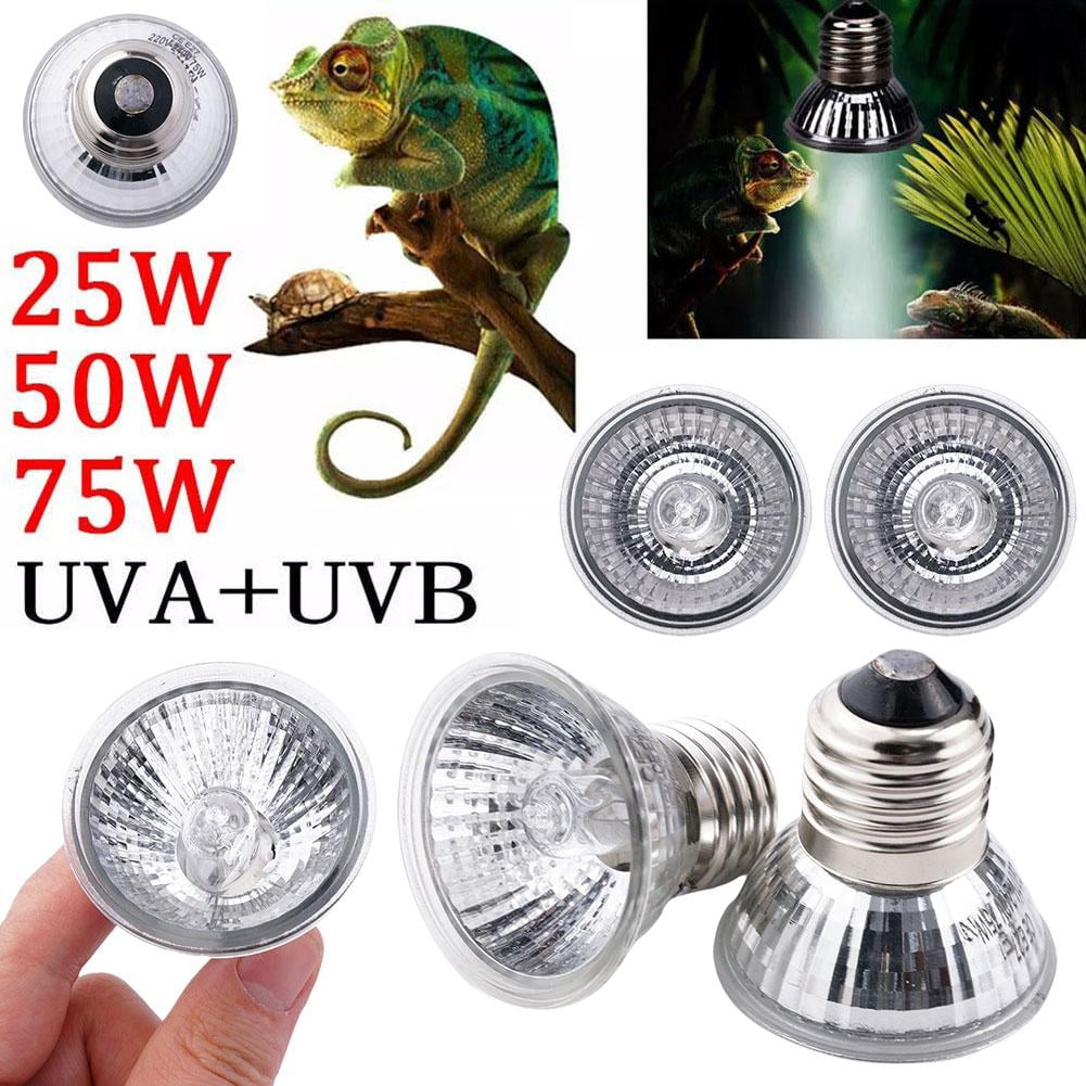 Blarkrus UVA+UVB 25-75W Reptile Heat Basking Light Bulb Lamp For Tortoise Lizard Turtle N ...
