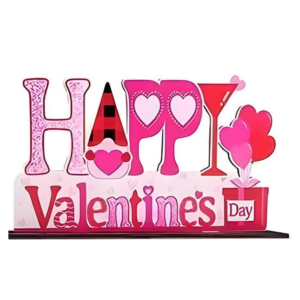 Blarkrus Valentines Day Decor Love Wooden Table Sign, Romantic ...