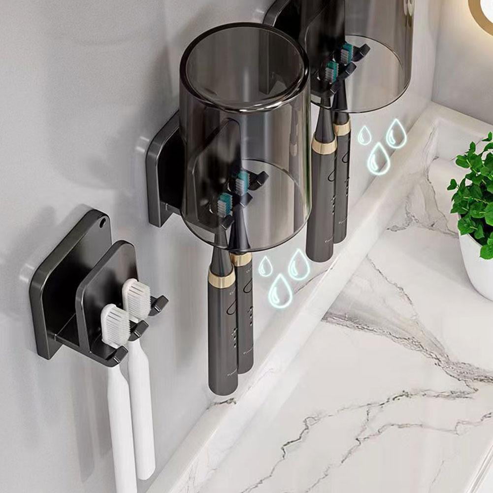 Blarkrus Wall-Moted Pch-Fr Ra Toothbrush Holder For one Saving Space ...