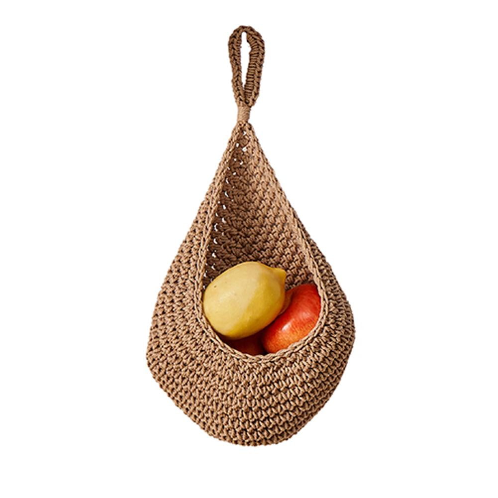 Blarkrus Wallmounted Vegetable Fruit and Sundry Basket Natural Weave ...
