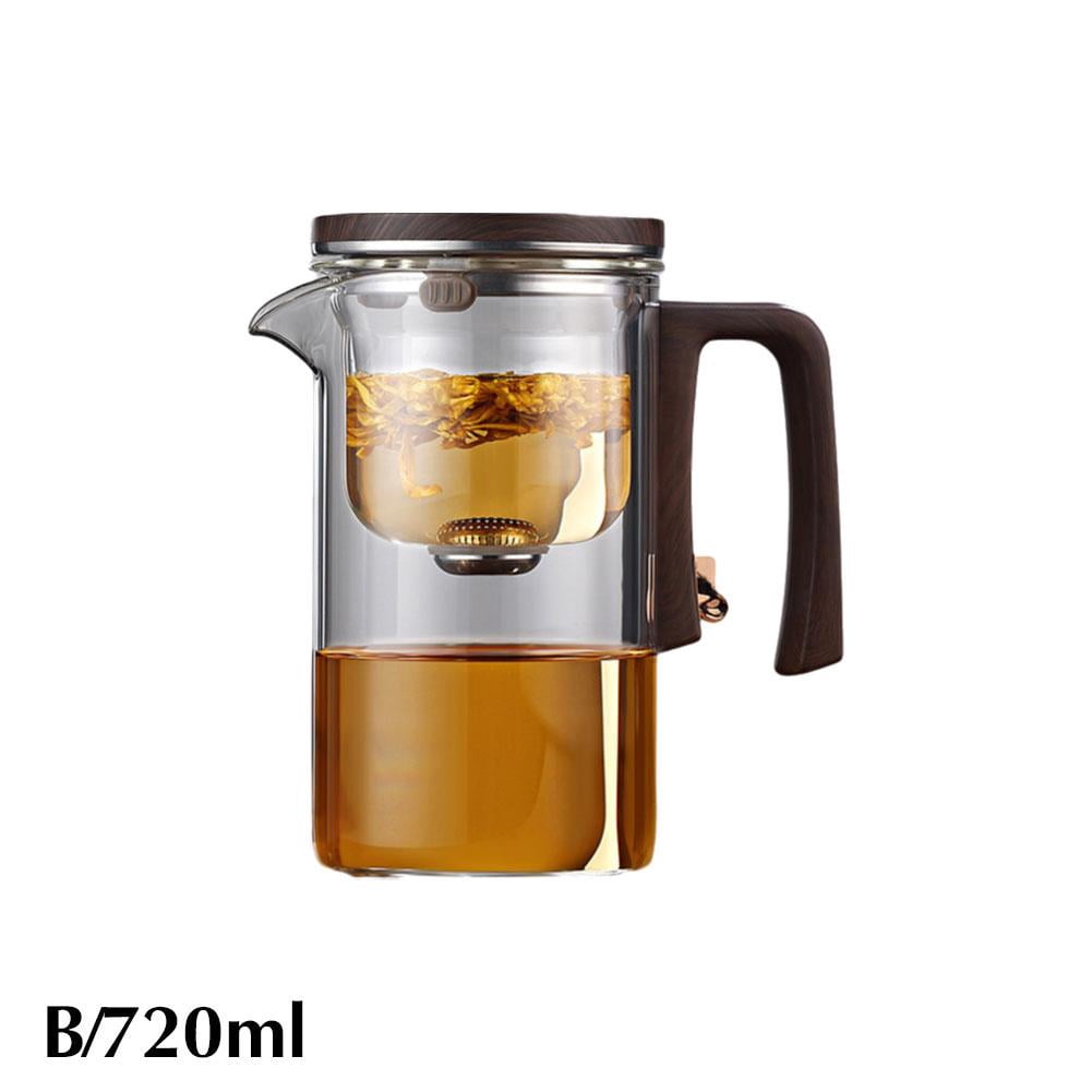 Blarkrus Water Separation Glass Teapot with Wooden Handle, Magical D7Y0 ...