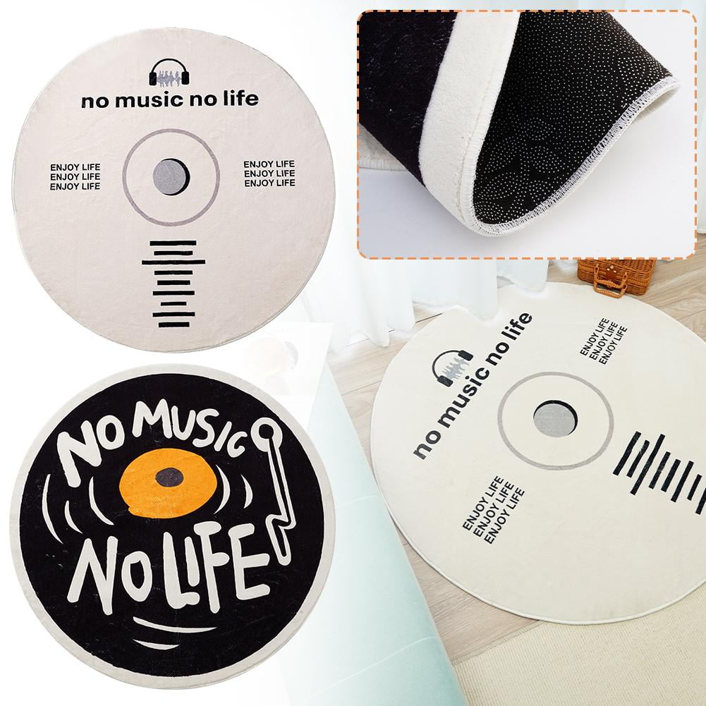 Blarkrus Wokii Disc Floor Mat,sic Record Bla Rod Area Rug, Creative ...