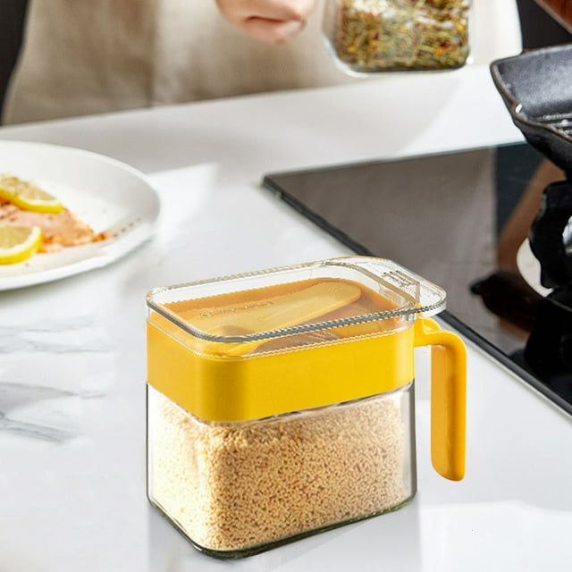 Blasgw Acrylic Seasoning Box with Lid Set - Sloped Design, Detachable ...