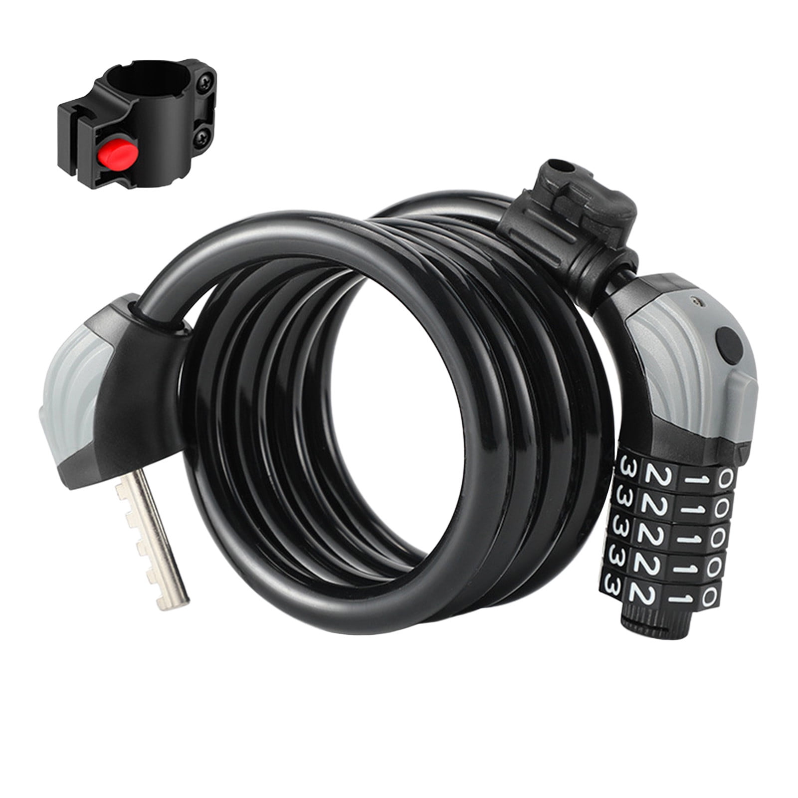 Blasgw Bike Lock Cable Combination Bicycle Lock With Mounting Bracket ...