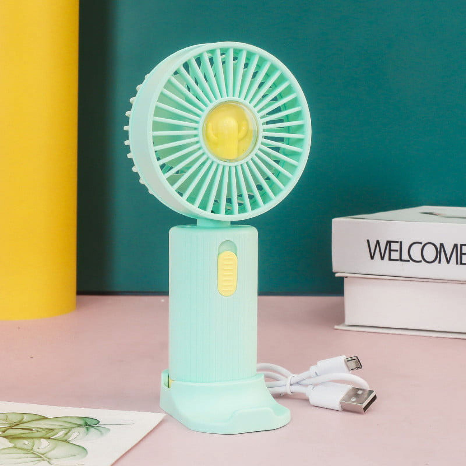 Blasgw Mini Portable Small Fan Quiet Rechargeable Office Desktop Fan ...
