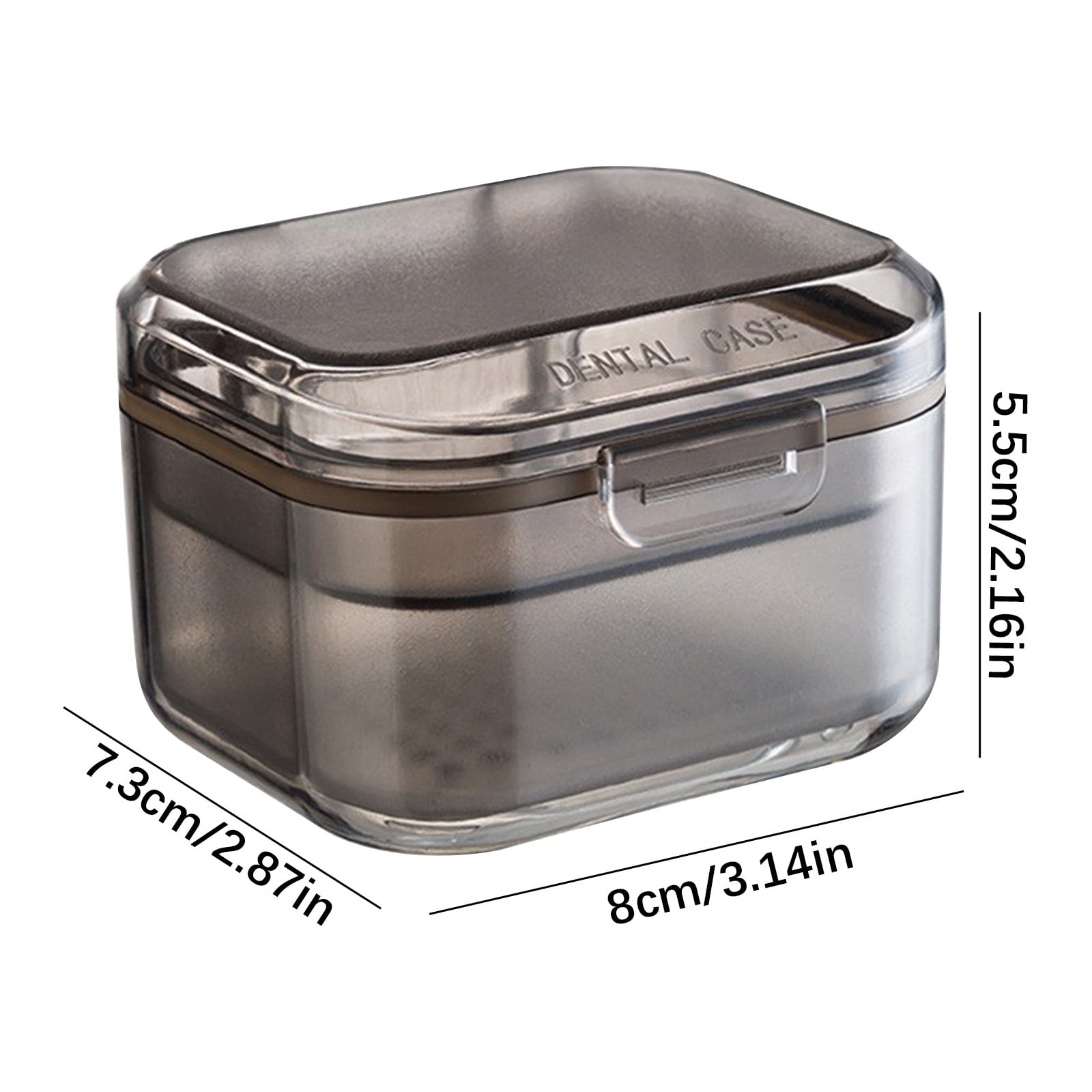 Blasgw Portable Denture Box, 3 Layer Denture Cup With Filter Denture ...