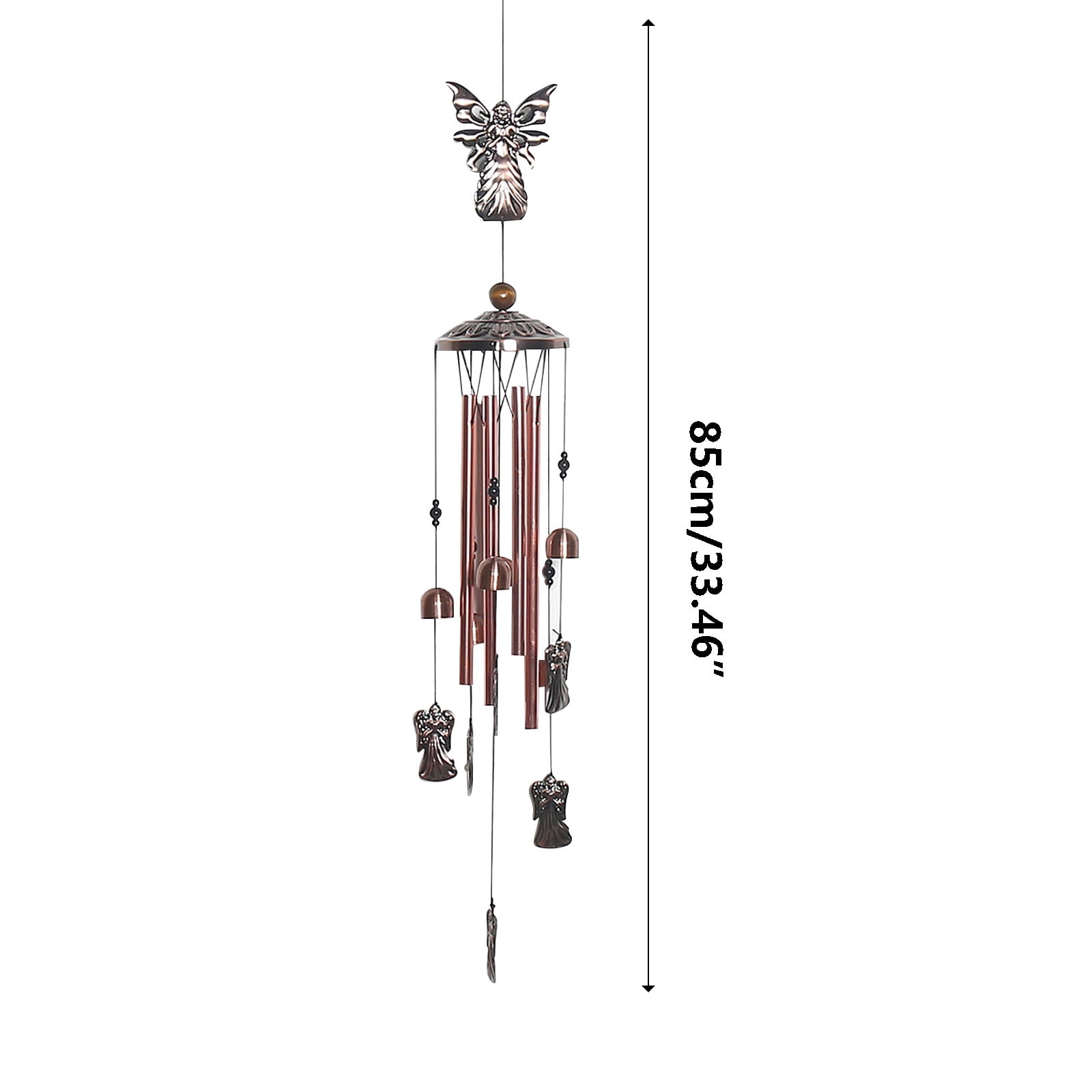 Blasgw Rustic Copper-Colored Metal Iron Wind Chimes for Outdoor Balcony ...