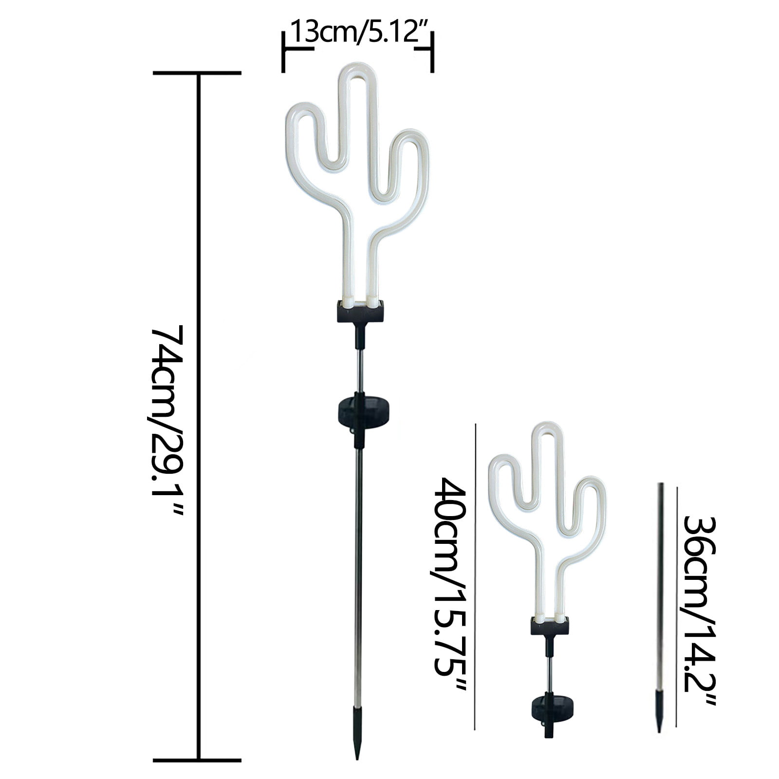 Blasgw Solar Neon-Style Lights Ground-Inserted Outdoor Garden Decor for ...