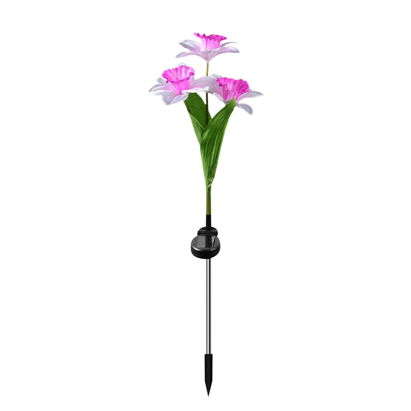 Blasgw Solar-Powered Daffodil Flower Stake LED Lights, Set of 3 ...