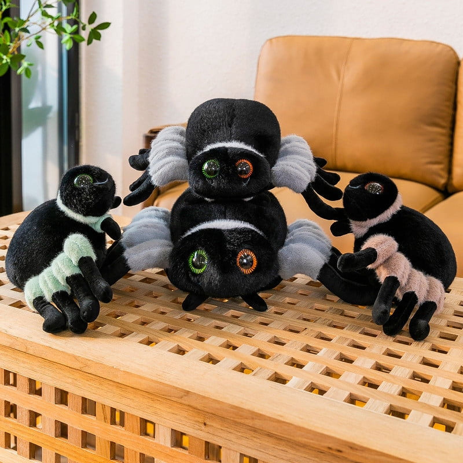 Blasgw Spider Stuffed - Soft Huggable Black Spider, Adorable Plush Toy ...