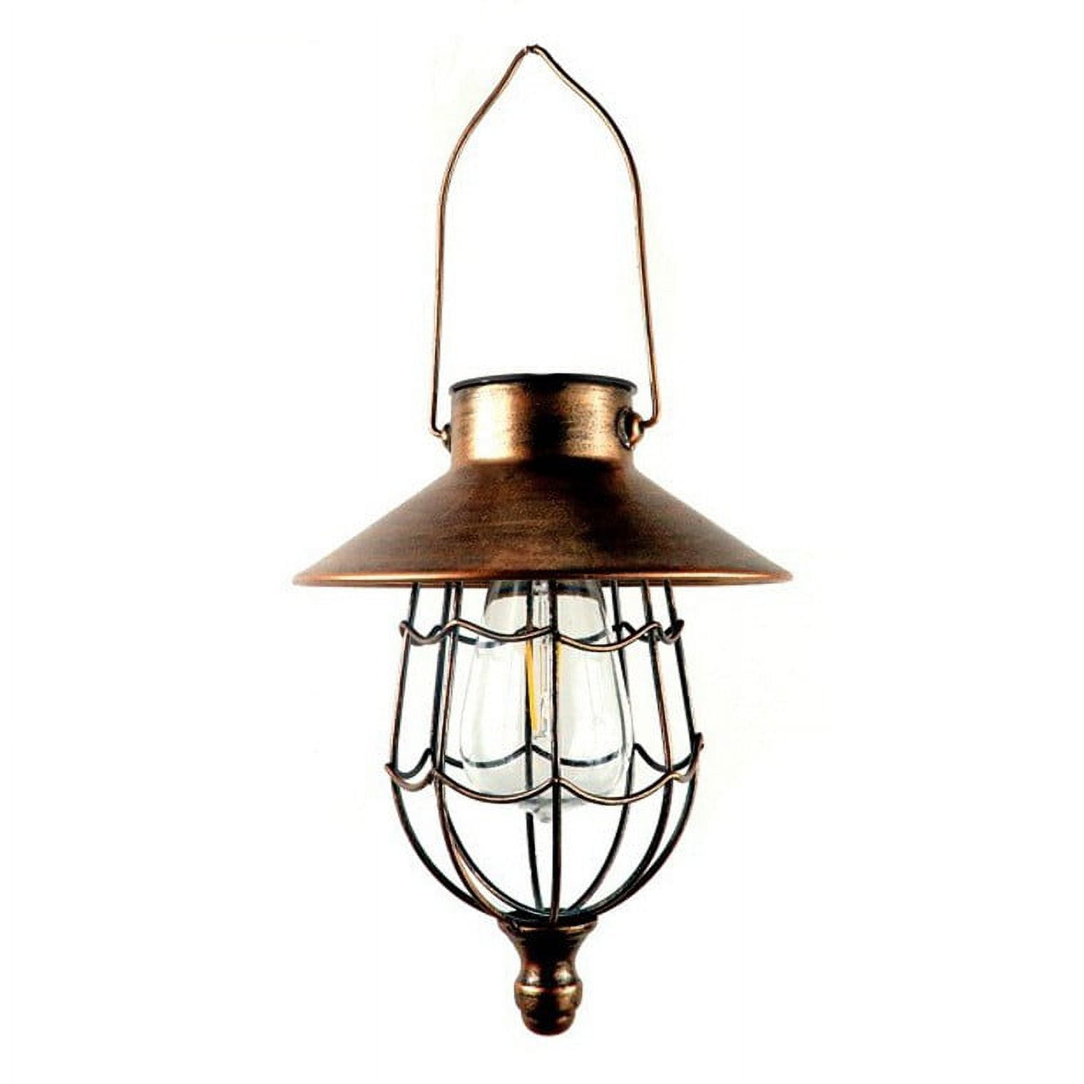 Blasgw Vintage-Style Solar Lanterns Hanging Metal Design for Warm White ...