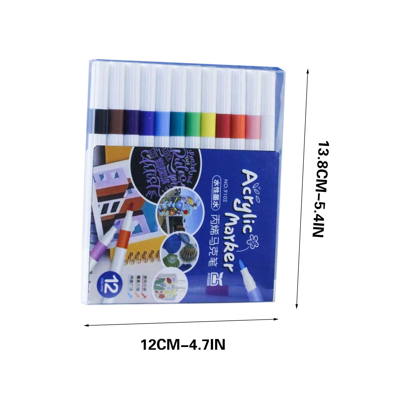 Blasgw Water-based Acrylic Marker Set - Multi-colored Student Paint Pen ...