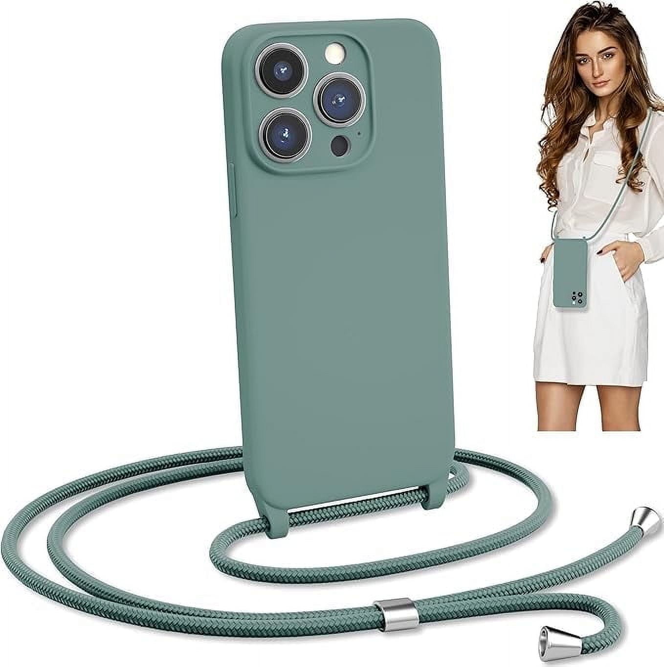 Blaspins Crossbody Lanyard Strap Case for iPhone 15 Pro Max, 6.7 inch ...