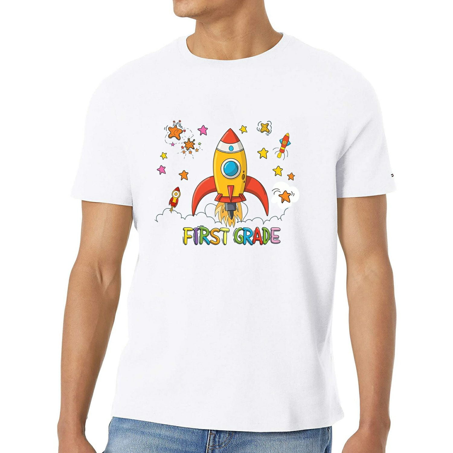 Blast Off Into 1St Grade First Day Of School Vintage Mens T Shirts ...
