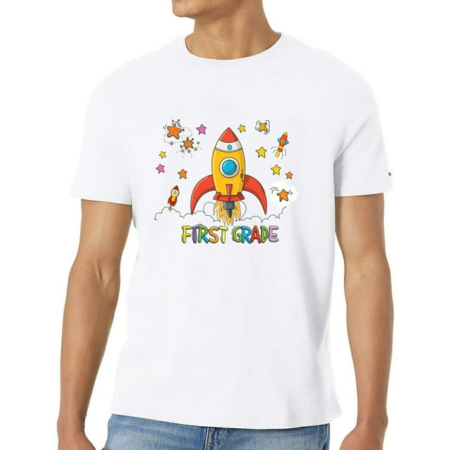 Blast Off Into 1St Grade First Day Of School Vintage Mens T Shirts ...