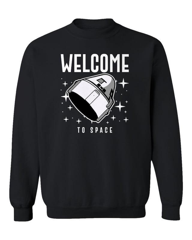 Blast Off with Elon Rocket Launch - Welcome to Space Unisex Crewneck ...