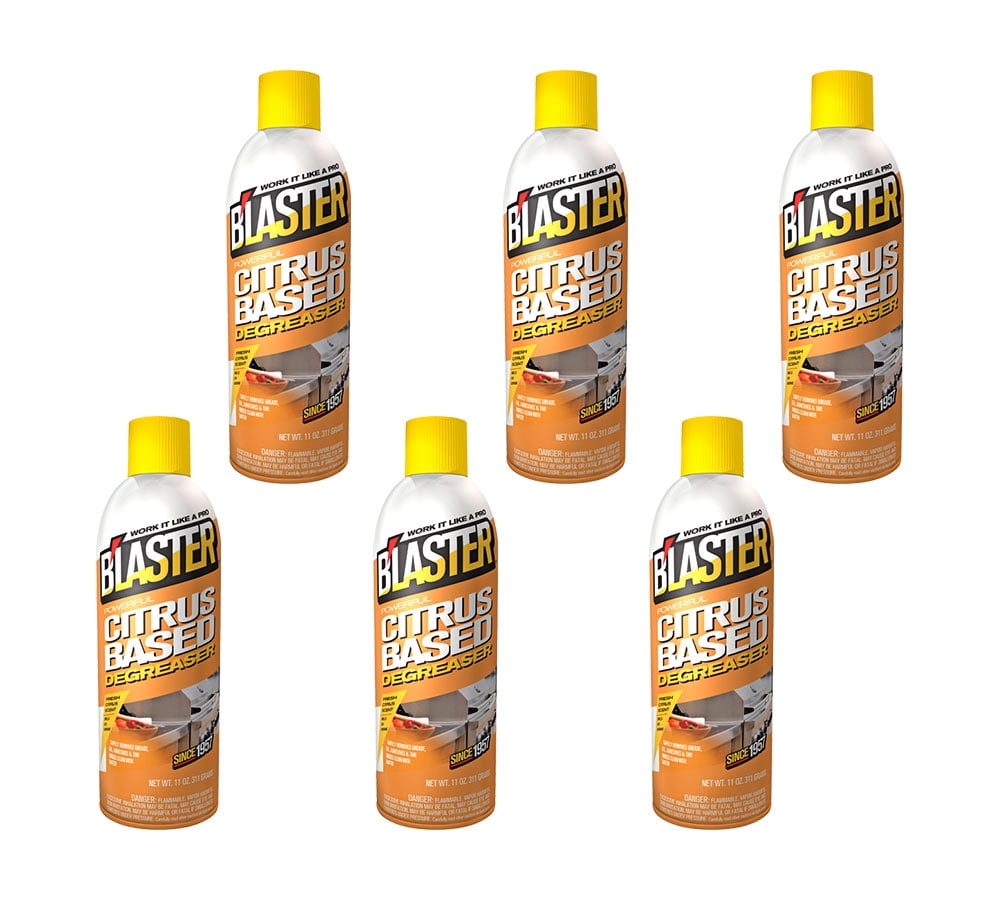Blaster 6 Pack Powerful Citrus-Based Degreaser, 16-CBD, 11 oz. Aerosol ...