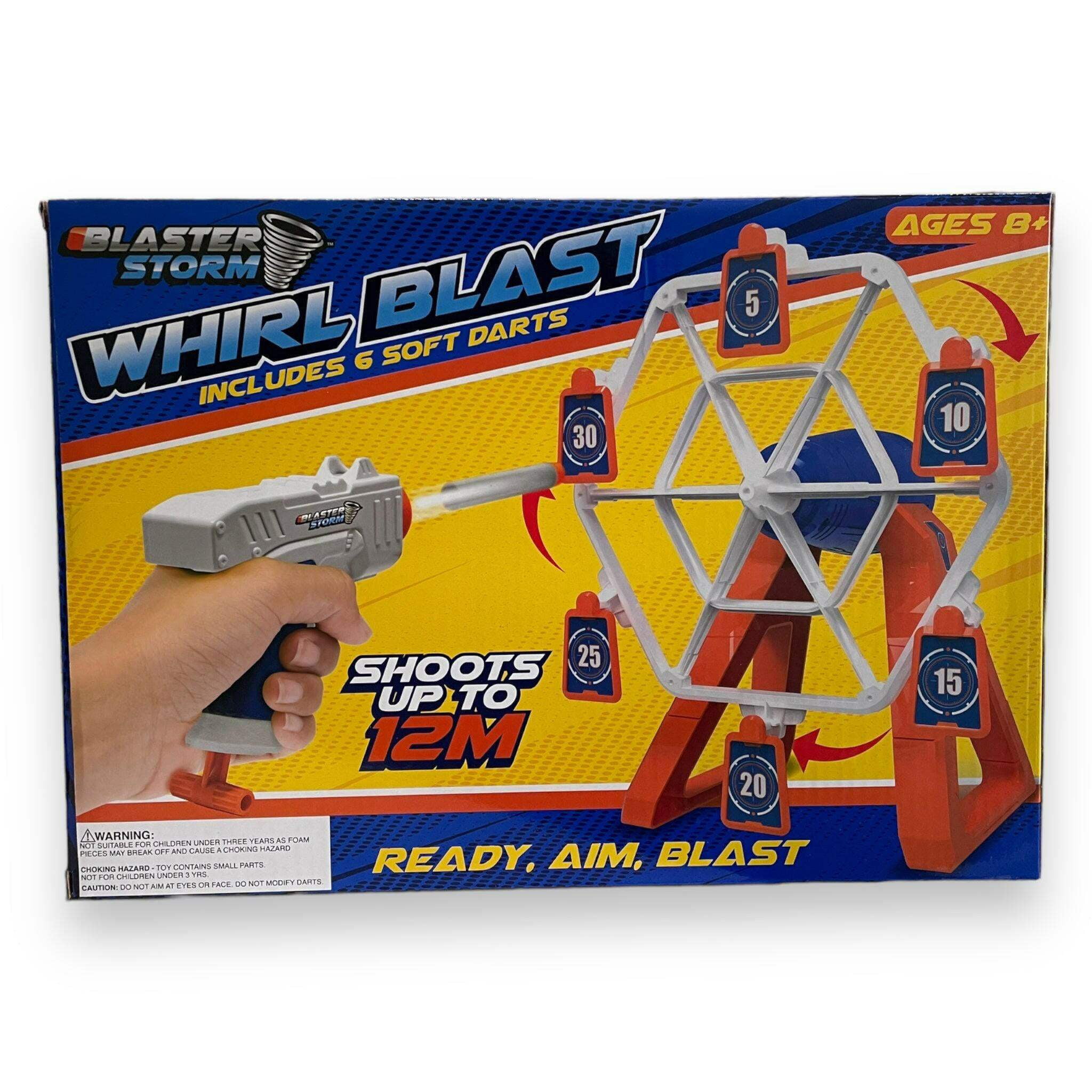 Blaster Storm Whirl Blast Target Game With 6 Targets Gun and Darts in ...