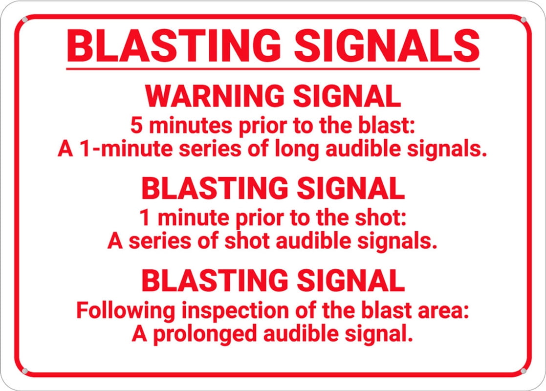 Blasting Signals Sign Signs Outdoor, Uv Printed Aluminum 12 X 8 In ...