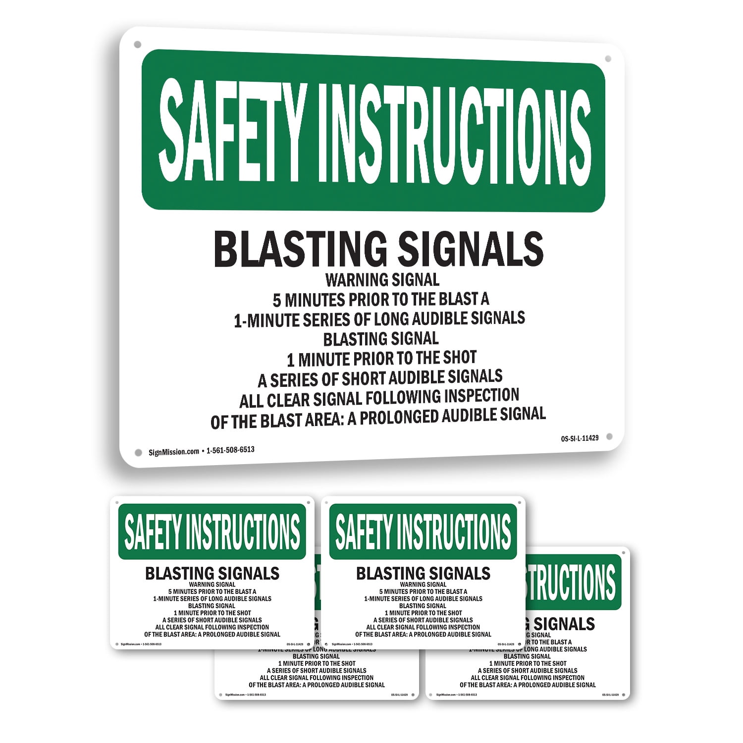 Blastingals Warningal 5 Minutes OSHA Safety Instructions Aluminum Sign ...