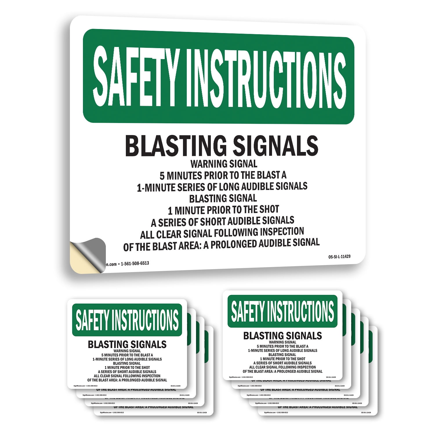 Blastingals Warningal 5 Minutes OSHA Safety Instructions Vinyl Decal ...