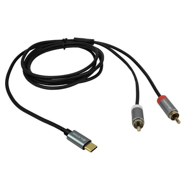 Blastking C2RTC-6 6 ft. USB-C To Dual RCA Male Audio Cable - Walmart.com