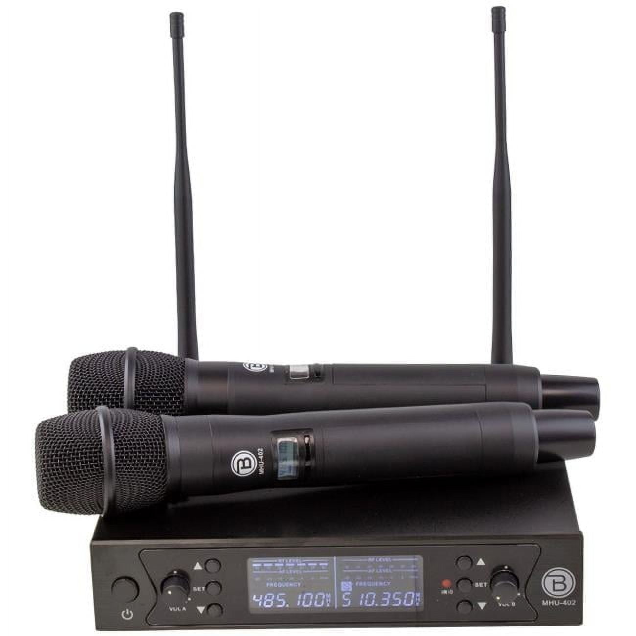 Blastking MHU402 Dual Handheld UHF DSP Wireless Microphone System ...