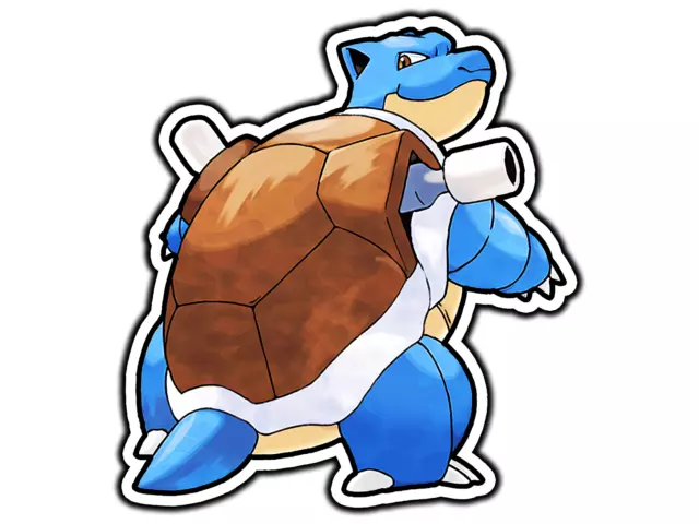 Blastoise Waterproof Sticker Phone Decal Water Bottle Stickers Car ...