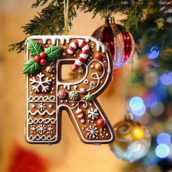 Blateno 26 Letters DIY Personalized Christmas Tree Ornaments, Custom ...