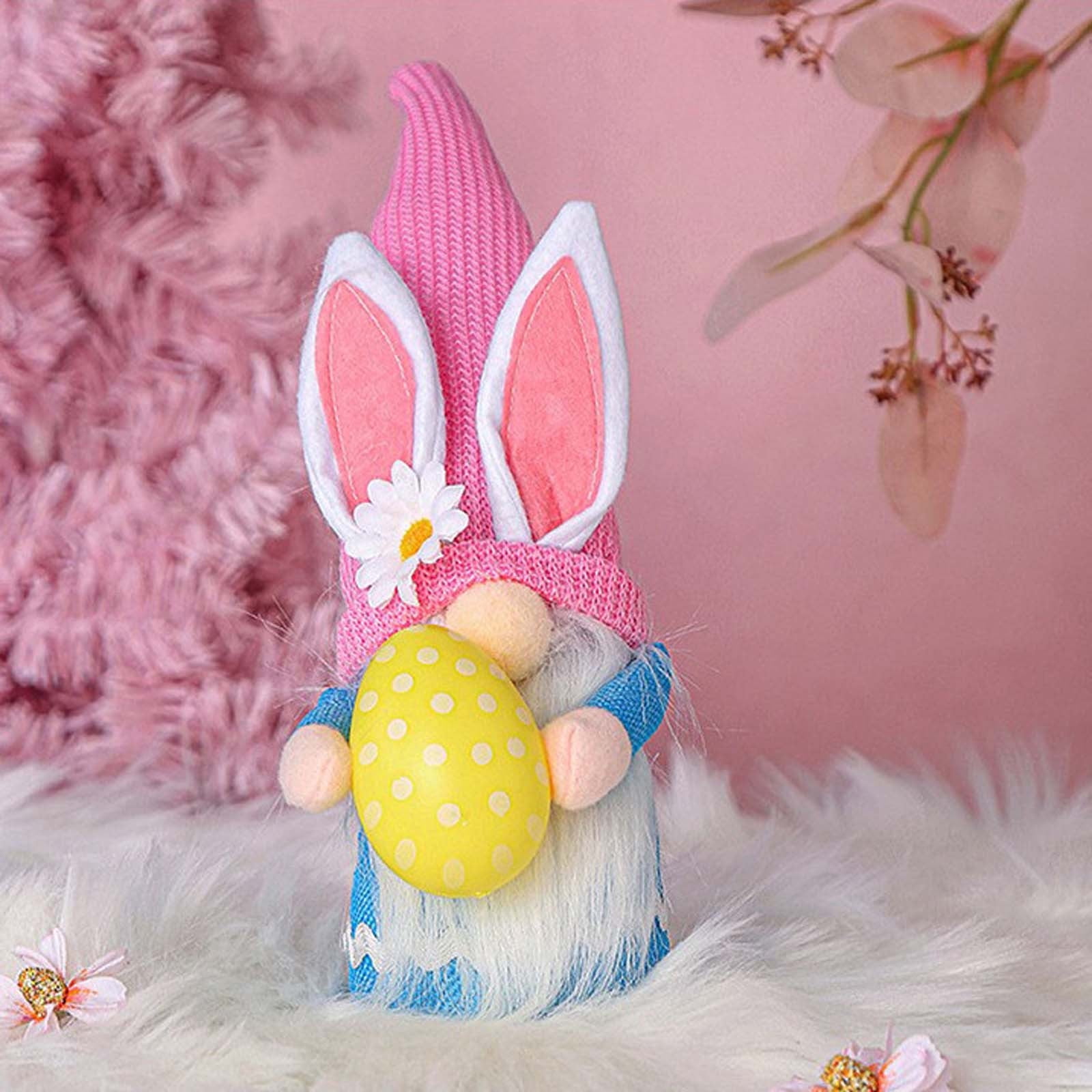 weibbin Easter Tree Ornaments Hanging Bunny Ornaments Colorful Plush ...